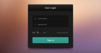 Archivos PSD gratuitos de formularios web que hacen uso de colores oscuros